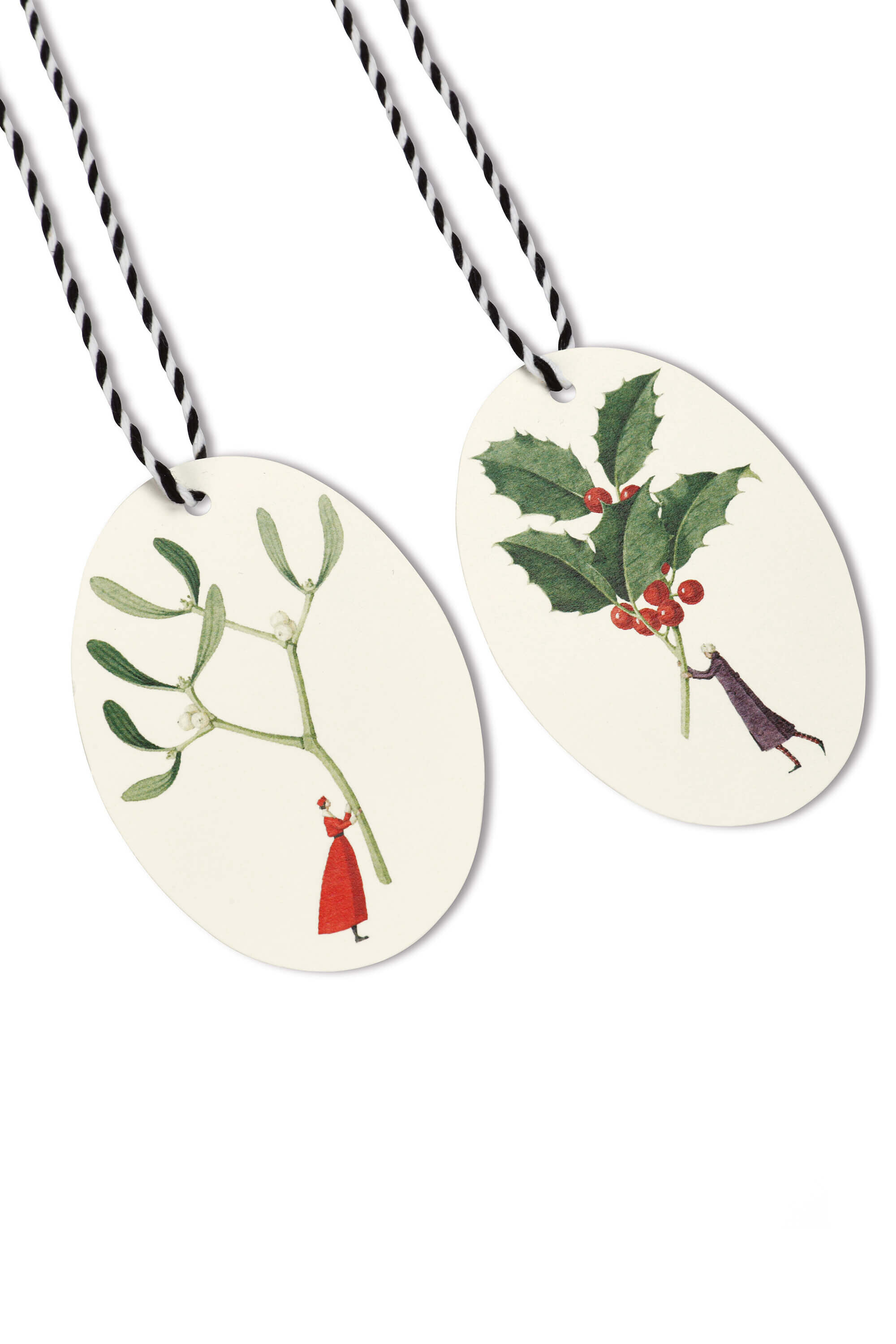 Laura Stoddart holly and mistletoe gift tags | HS994 | Not Available ...