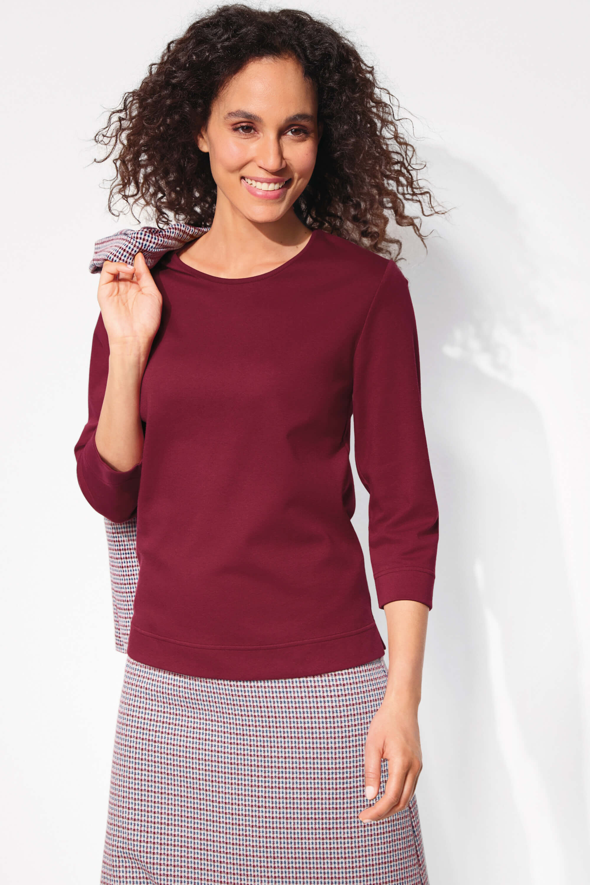 Round Neck Jersey Top | Cotswold Collections