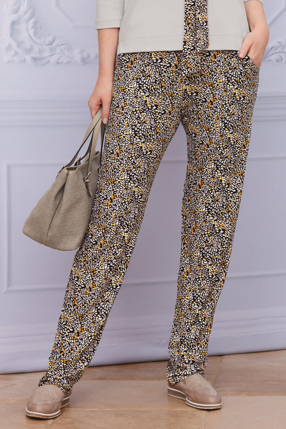 Ladies Classic Elastic Waist Trousers Cotswold Collections